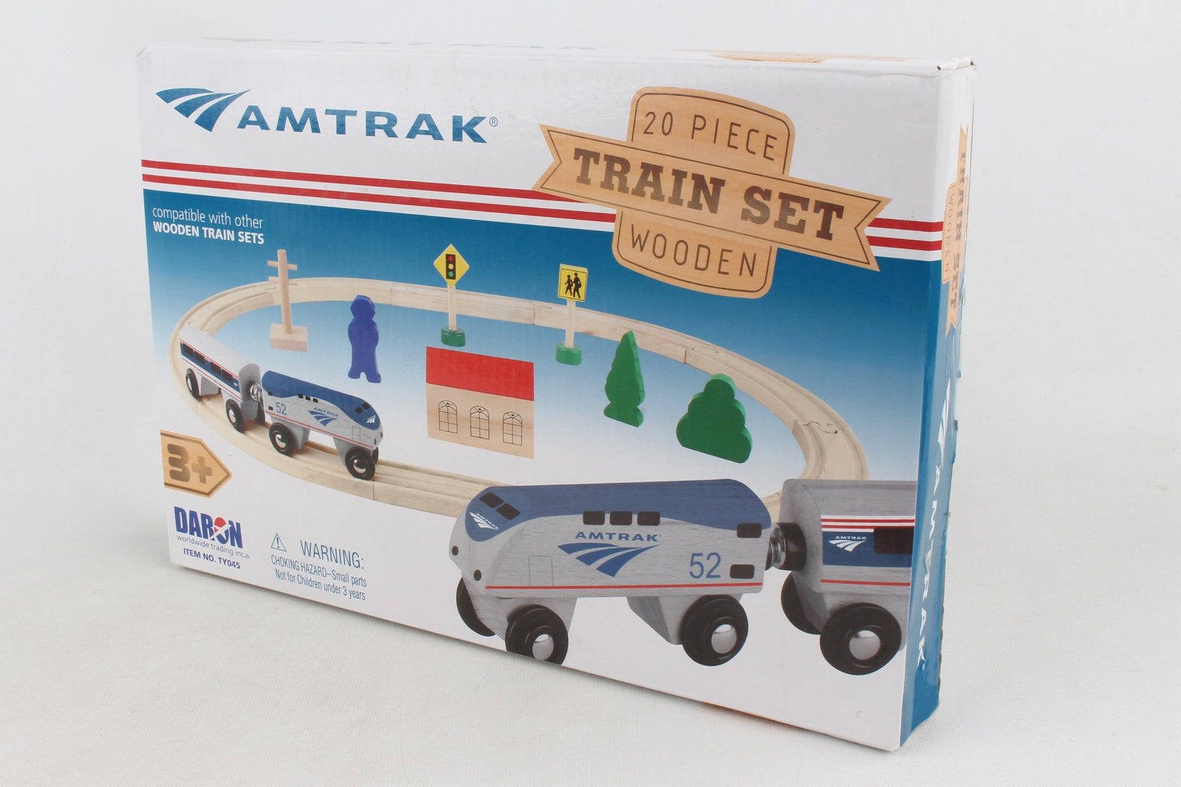 AMTRAK WOODEN RAILWAY - 20 PC. SET